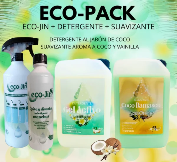 NOVEDAD!! ECO-PACK eco-Jin y DETERGENTE COCO y SUAVIZANTE VAINILLA Y ...